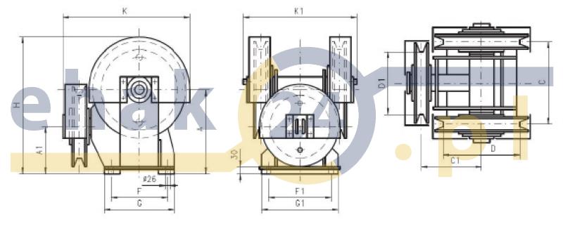 Zblocza 3-krążkowe „górne”